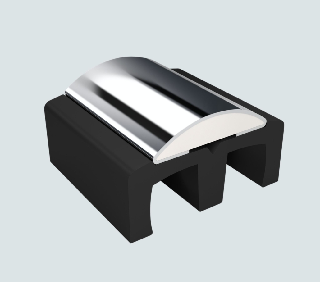 QBE STEEL - square shaped heavy duty rub rail in Stainless-Steel